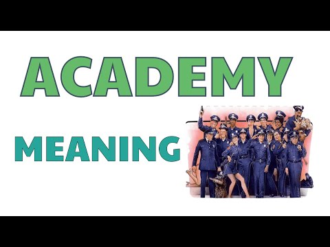 Meaning of Academy in English || means and definition