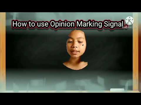 Opinion marking signal vlog