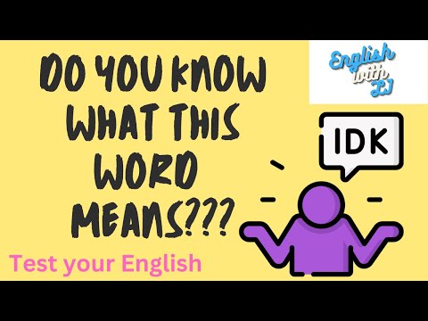 English with LJ. What does the word mean? English lessons. B1 level.