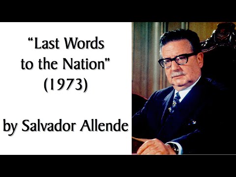 "Last Words to the Nation" (1973) by Salvador Allende. Democratic Socialist #Audiobook + Orig. Audio
