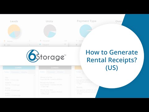 How To Generate Rental Receipts (US) With 6Storage?