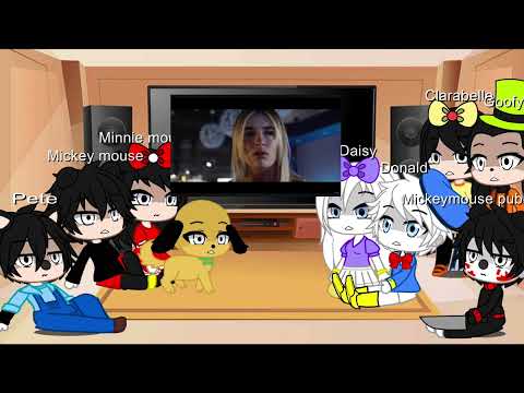 Gacha Neon Mickey mouse, Minnie mouse and his friends react to Mickey mouse trap trailer