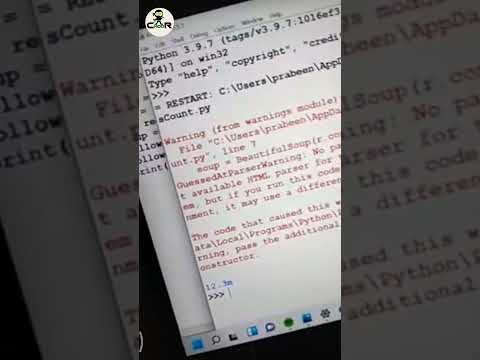 How to ⚠️ Count Instagram Followers By Using Python ? #shorts #python #coding