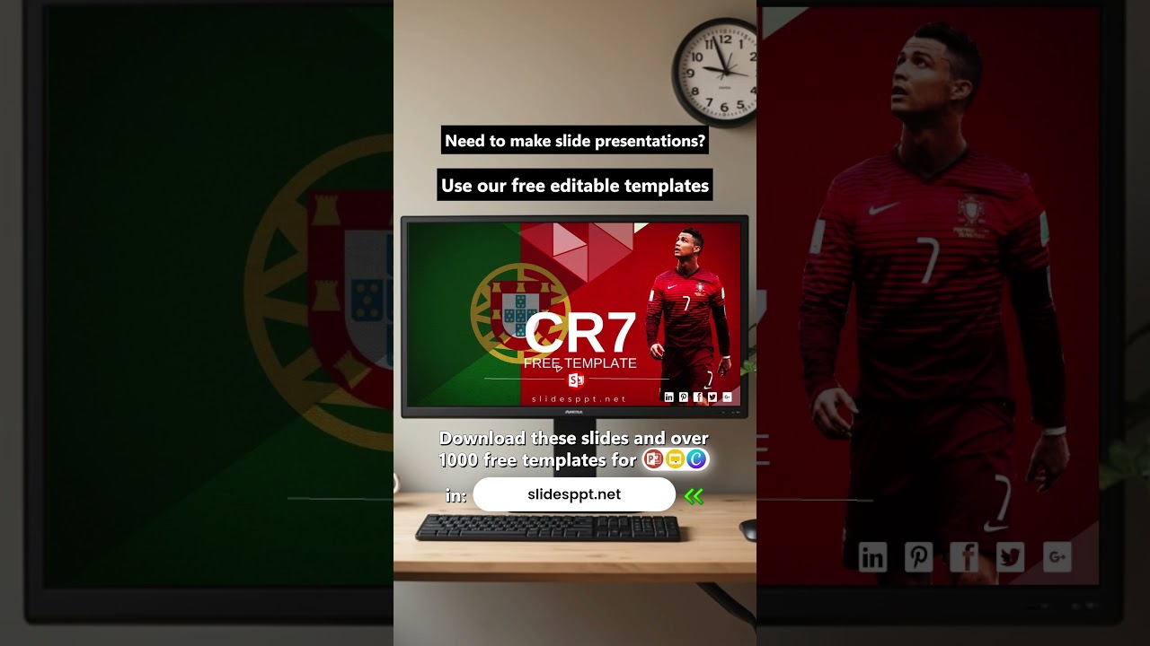 Free Cristiano Ronaldo Template for PPT, Canva & Google Slides #cr7 #cristianoronaldo