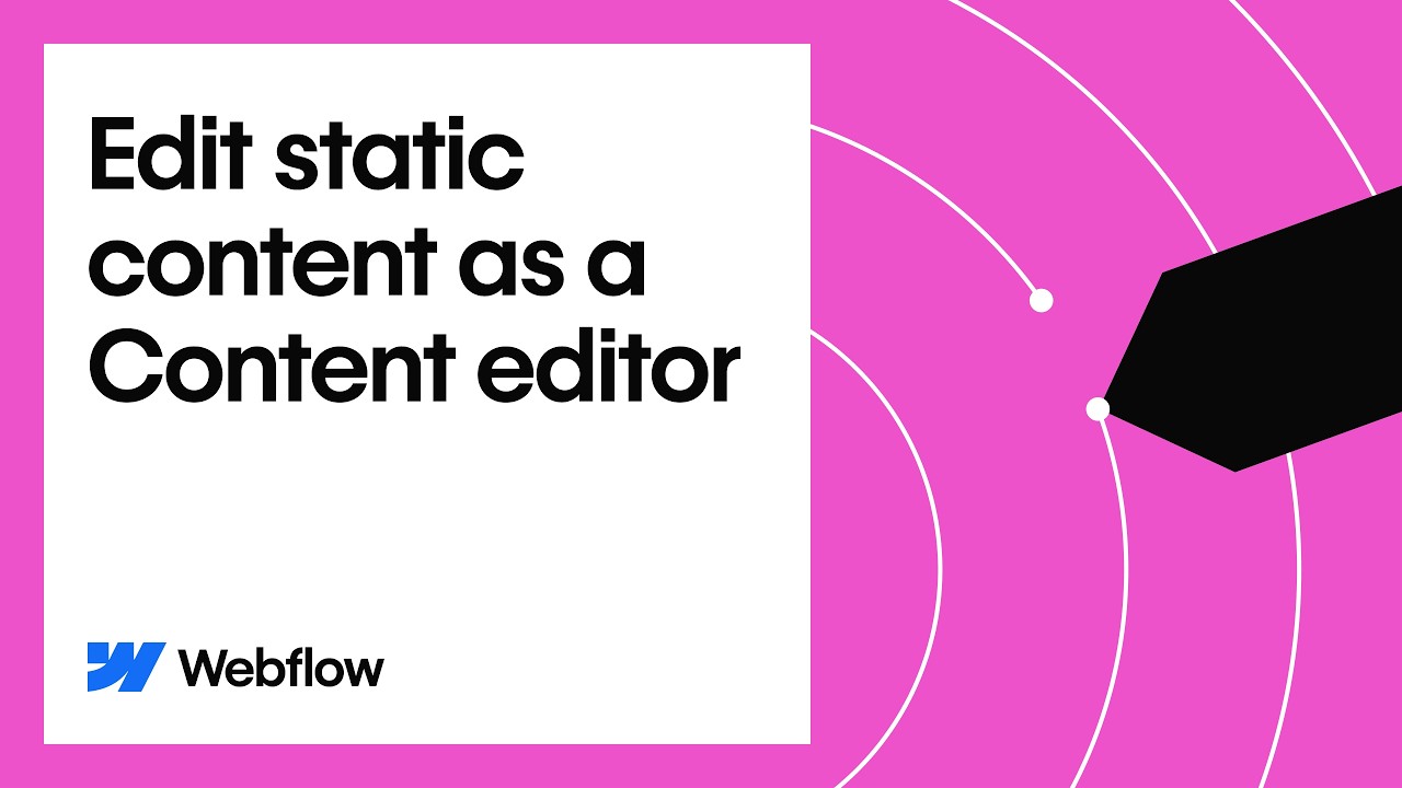 Edit static content as a Content editor
