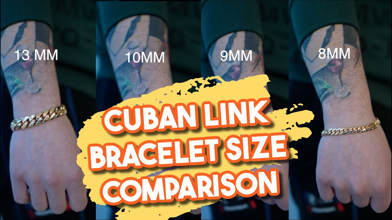 Comparing 7-13mm Width Cuban Link Bracelets | Miami Cuban Link Sizing