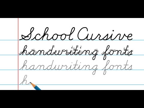 School Cursive Handwriting Font