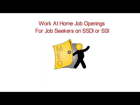 Work At Home Job Openings: For Job Seekers on SSDI or SSI
