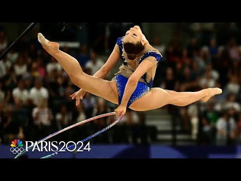 USA's Evita Griskenas evokes emotion and artistry in rhythmic gymnastics qualifier | Paris Olympics
