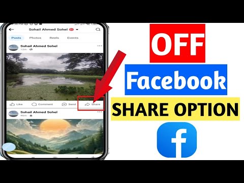 How to Off Share Option in Facebook | Facebook Share Option Off