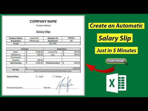 Make a Salary Slip in Excel | Automated Payslips in Minutes | Payslip Template