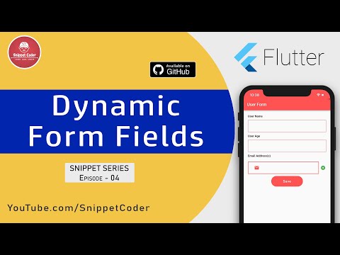 Learn Dynamic Form Fields Flutter Snippet Series EP 04 - Mind Luster