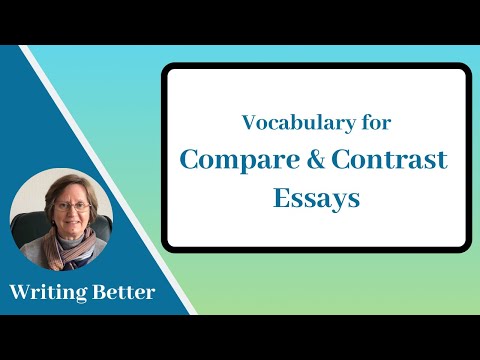 Vocabulary for Compare and Contrast Essays