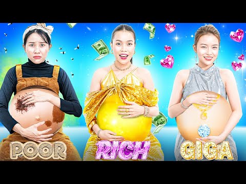 Poor Vs Rich Vs Giga Rich Pregnant At Hospital!