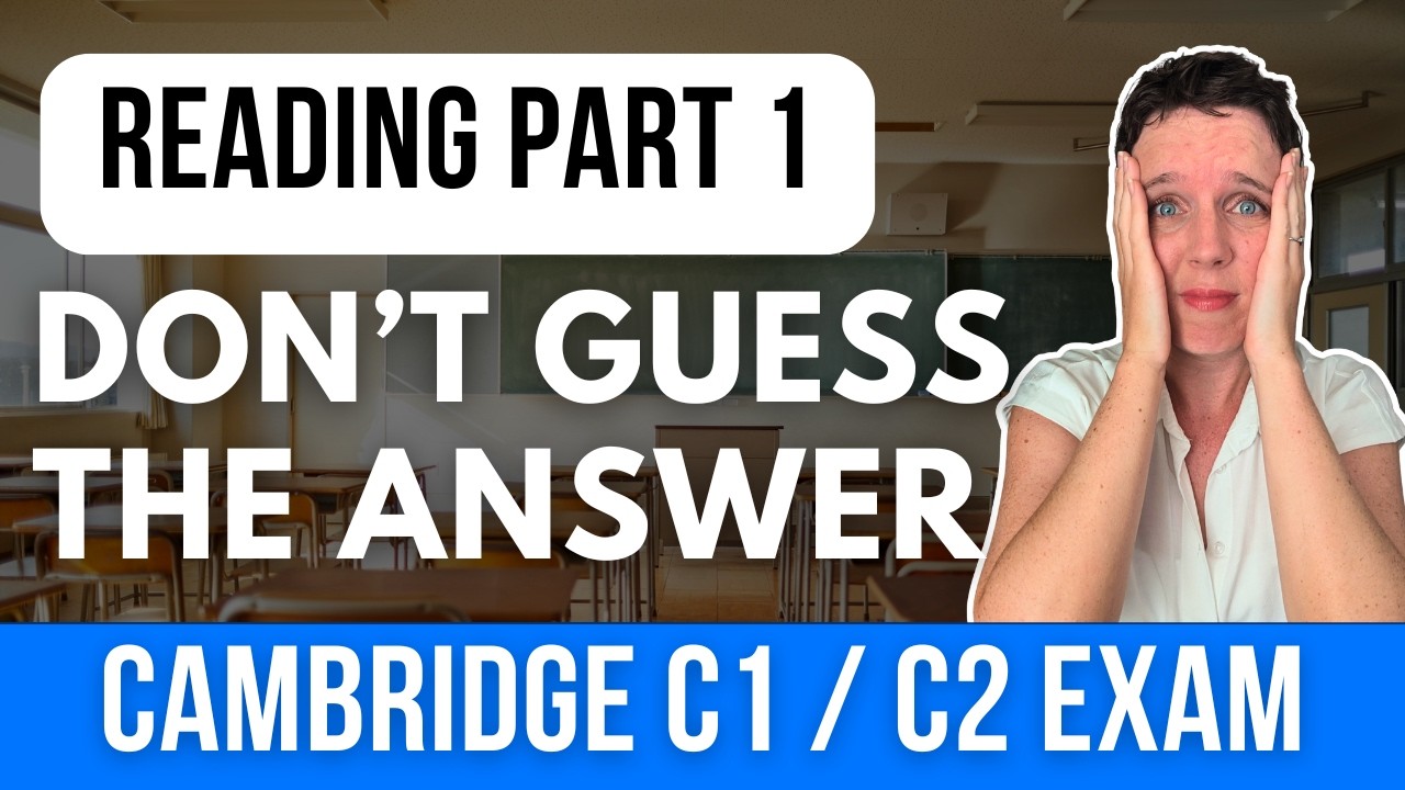 Cambridge C1 & C2 Reading Part 1 | How to Pass Multiple Choice Cloze