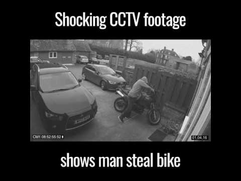This Shocking CCTV footage shows man steal bike real