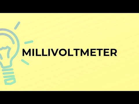 What is the meaning of the word MILLIVOLTMETER?