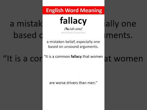 English meaning of fallacy | Word of the day! #shorts #vocabulary #pronunciation