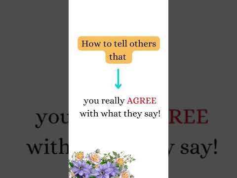 How to Say "I Agree" in Different Ways?| Different Ways to Say "I Agree"| Language Learning| #short