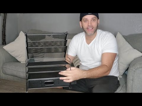 MINDEPOT 4-Tier Paper Organizer + 3-Pocket File Holder + Drawer + 2 Pen Holders (Review)