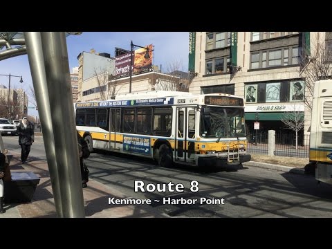 All Aboard! MBTA Bus Route 8 (Kenmore~JFK/UMass)
