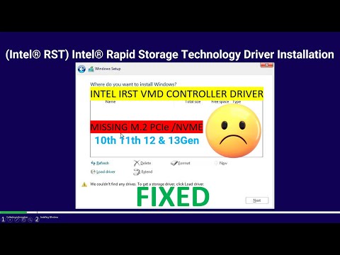 Intel VMD Controller Rapid Storage Technology Driver Installation