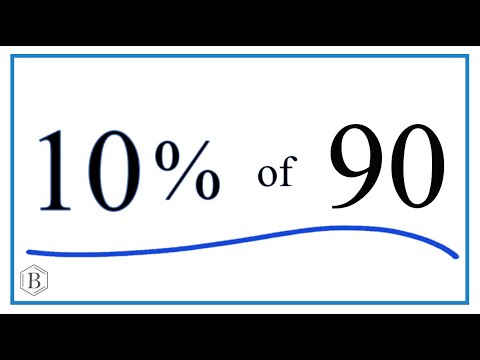 How to find 10% of 90 (Ten Percent of Ninety)