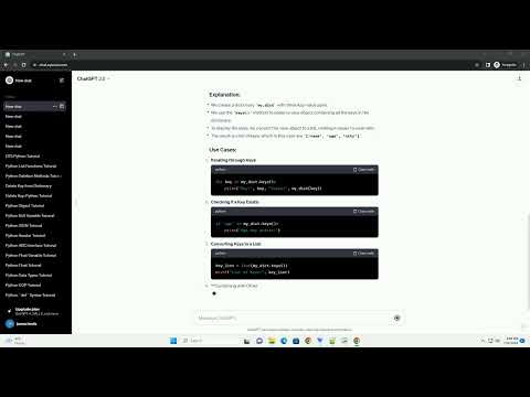 dictionary keys method python