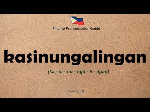 How to Pronounce KASINUNGALINGAN | Lie in Tagalog | Filipino Language Lessons for Beginners