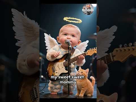 👼 Adorable Angel Baby Singing ‘I Love You Mommy’ on Guitar – So Heartwarming💖 Kitten Joins Too! 😻