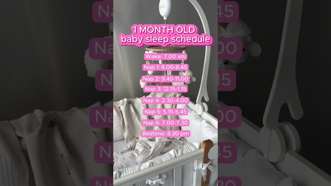 ✨1 month old baby sleep schedule✨💡READ THIS👇 #babysleep #babysleepsolutions #babysleeptips