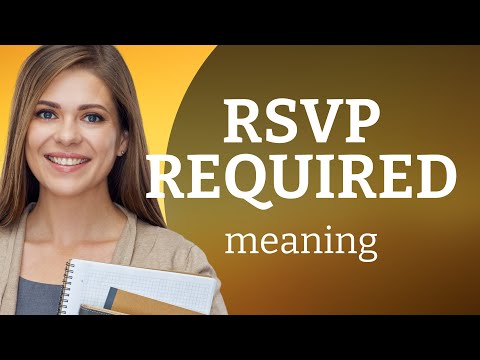 Understanding "RSVP Required": A Guide for English Language Learners