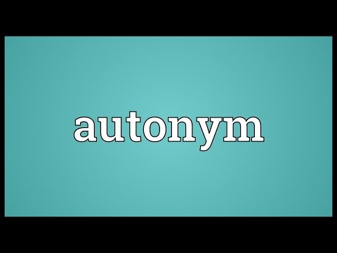 Autonym Meaning