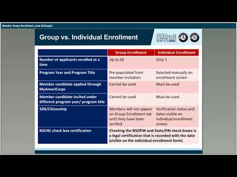 The AmeriCorps State and National Group Enrollment Process 6 12 19