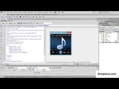 How to add a HTML5 MP3 Player to your website - Simple Dreamweaver Tutorial