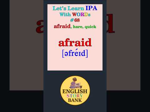 Let’s Learn IPA with Words #68 afraid, hare, quick;こわがって,野ウサギ, 動きの速い;두려운,산토끼,빠른#Shorts#learnenglish