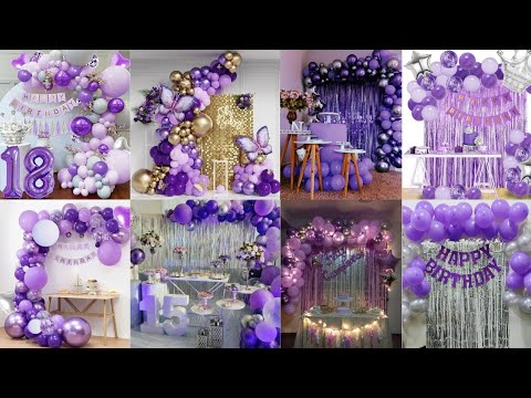 💜Simple Purple Birthday Decoration Ideas/Purple Decoration/Purple theme birthday decoration at home