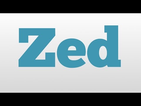 Zed meaning and pronunciation