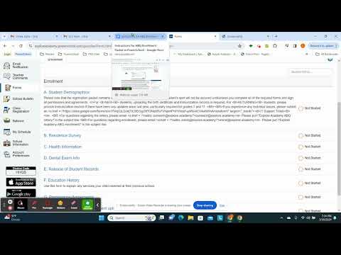 Accessing the PowerSchool Enrollment Registration Packet