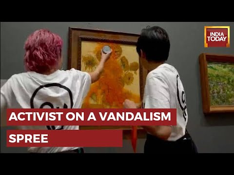 Climate Activists Throw Tomato Soup On Van Gogh's 'Sunflowers' Painting In London