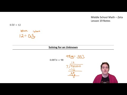 KStevMath - Math U See Zeta - Solving for Unknowns - Lesson 19