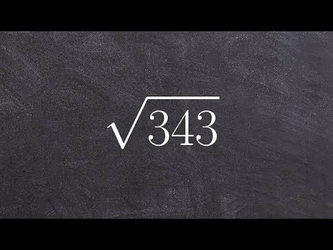 How to Simplify the Square Root of a Non Square Number