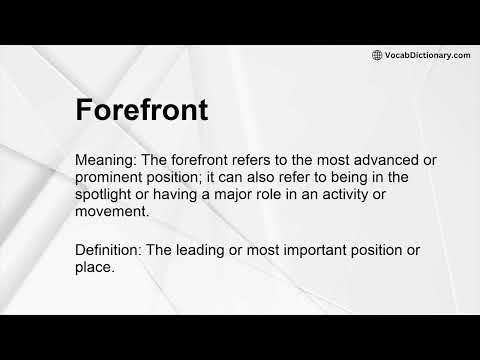 Forefront Meaning