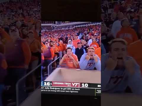 Virginia Tech Fan Flips Off Viewers on National TV; Instant Regret