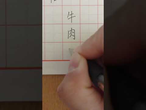 Writing Chinese Characters of Beef Noodles 写汉字“牛肉面”