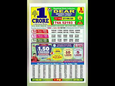 Nagaland State Lottery Result Today Morning | lottery sambad live dear 1pm | lottery sambad nagaland