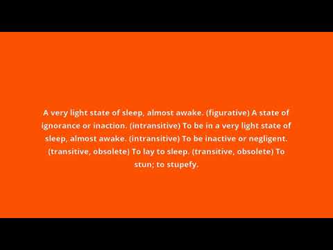 what is the meaning of slumber