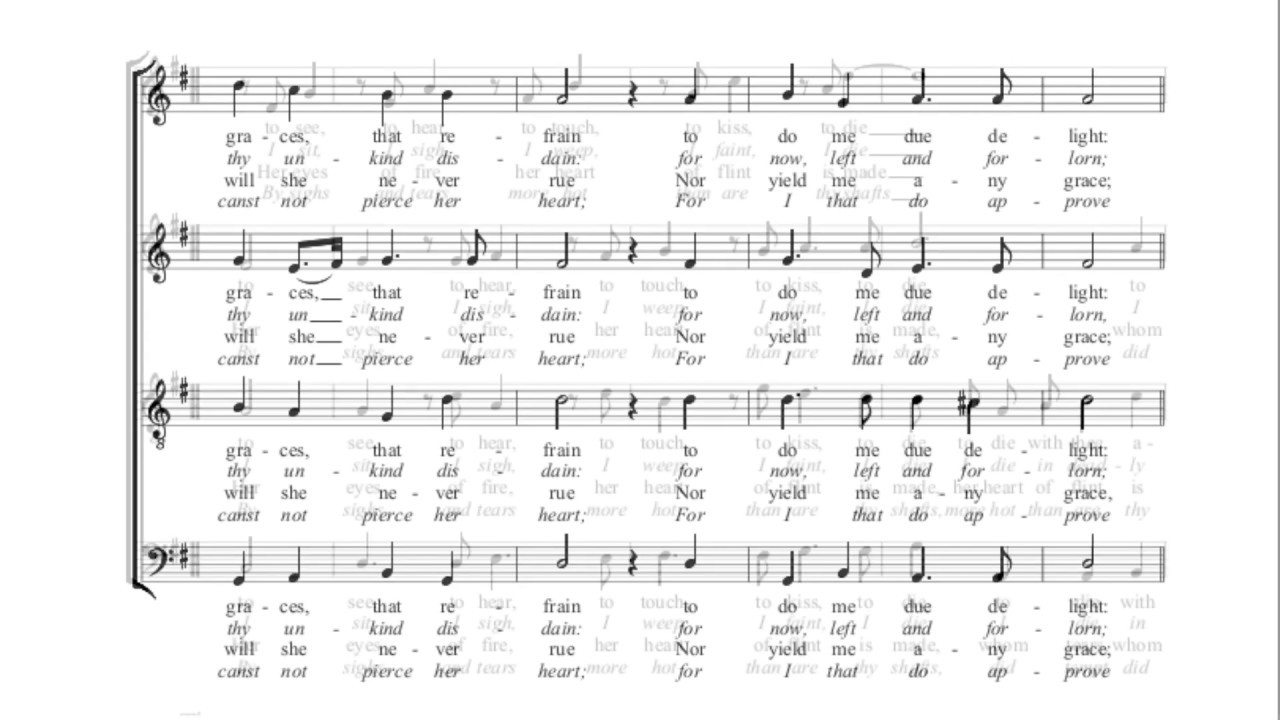 Come Again : John Dowland, with Score Animation