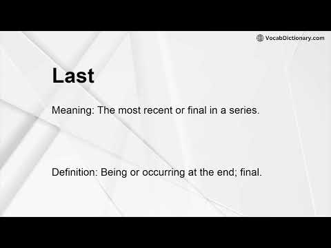 Last Meaning