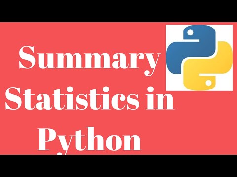Summary Statistics using Python | Mean , Median, Standard Deviation, Inter Quartile Range